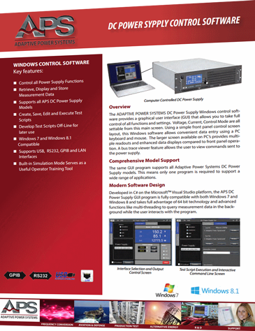 DC Power GUI Software - Adaptive Power Systems